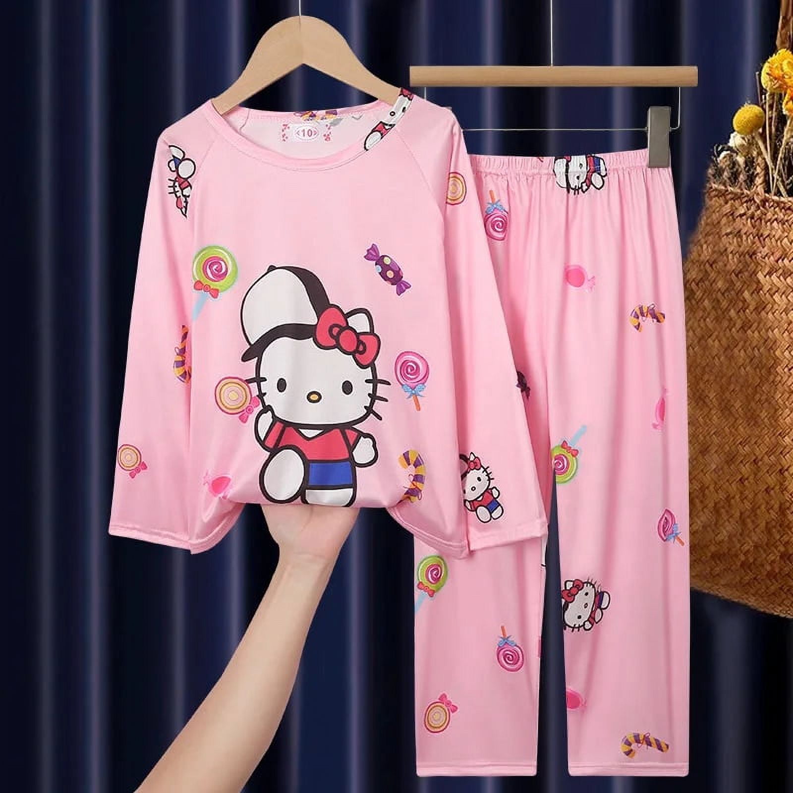 Sanrio Cinnamoroll Pajamas Suit Hello Kitty Sleepwear Kuromi Melody ...
