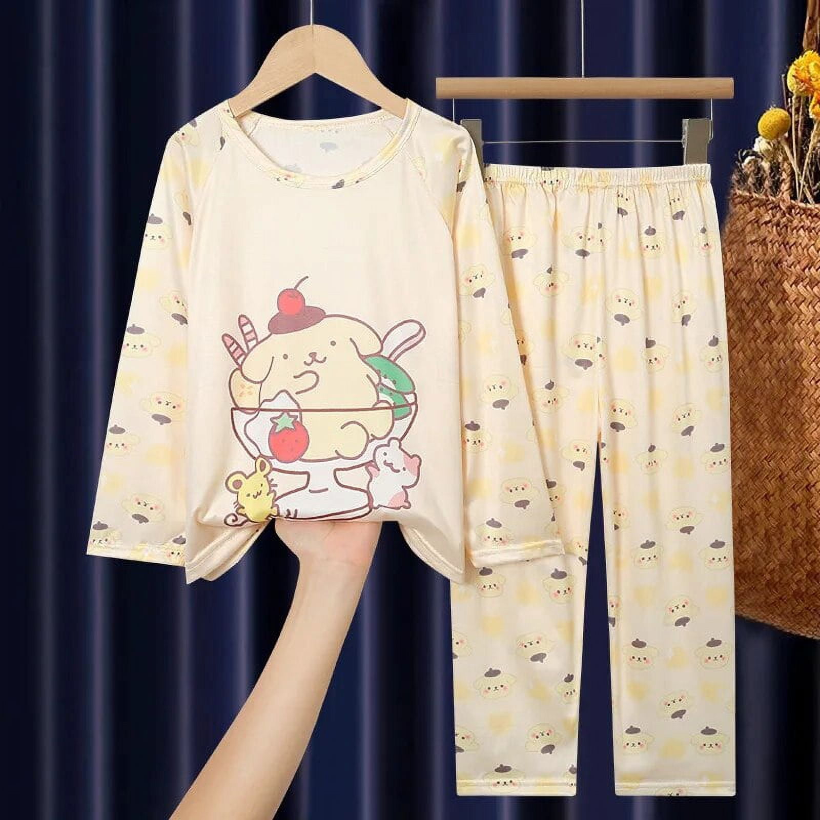 Sanrio Cinnamoroll Pajamas Suit Hello Kitty Sleepwear Kuromi Melody ...