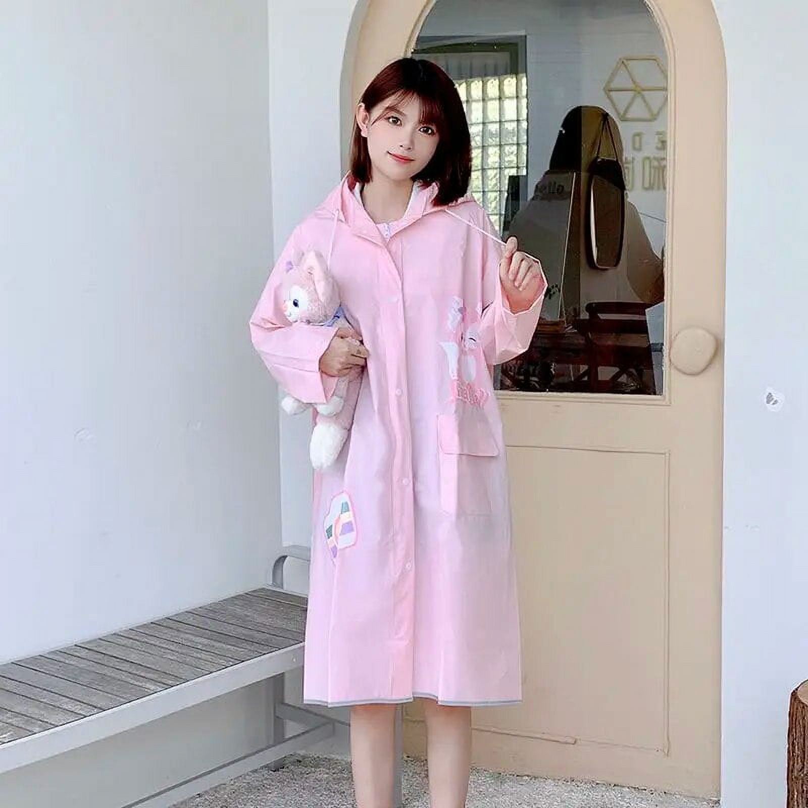 Sanrio Cinnamoroll Pochacco Kawaii Cartoon Rain Coat Fashion Women's ...