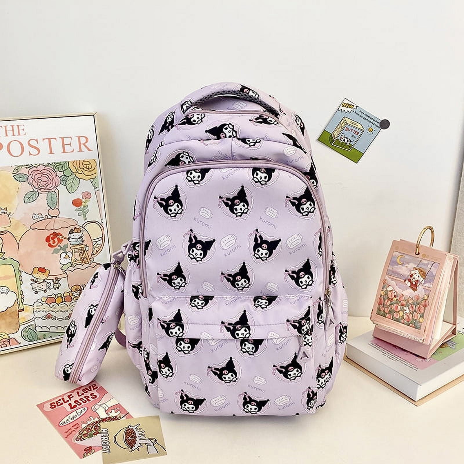 Sanrio Cinnamoroll Printing Backpack, Kuromi Hello Kitty Anime Preppy ...