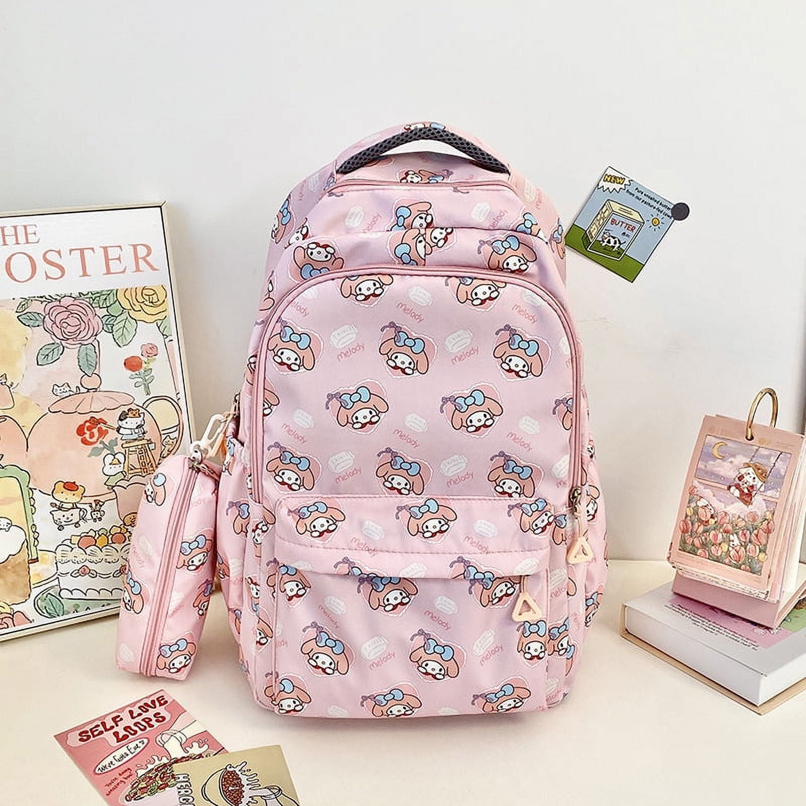 Sanrio Cinnamoroll Printing Backpack, Kuromi Hello Kitty Anime Preppy ...