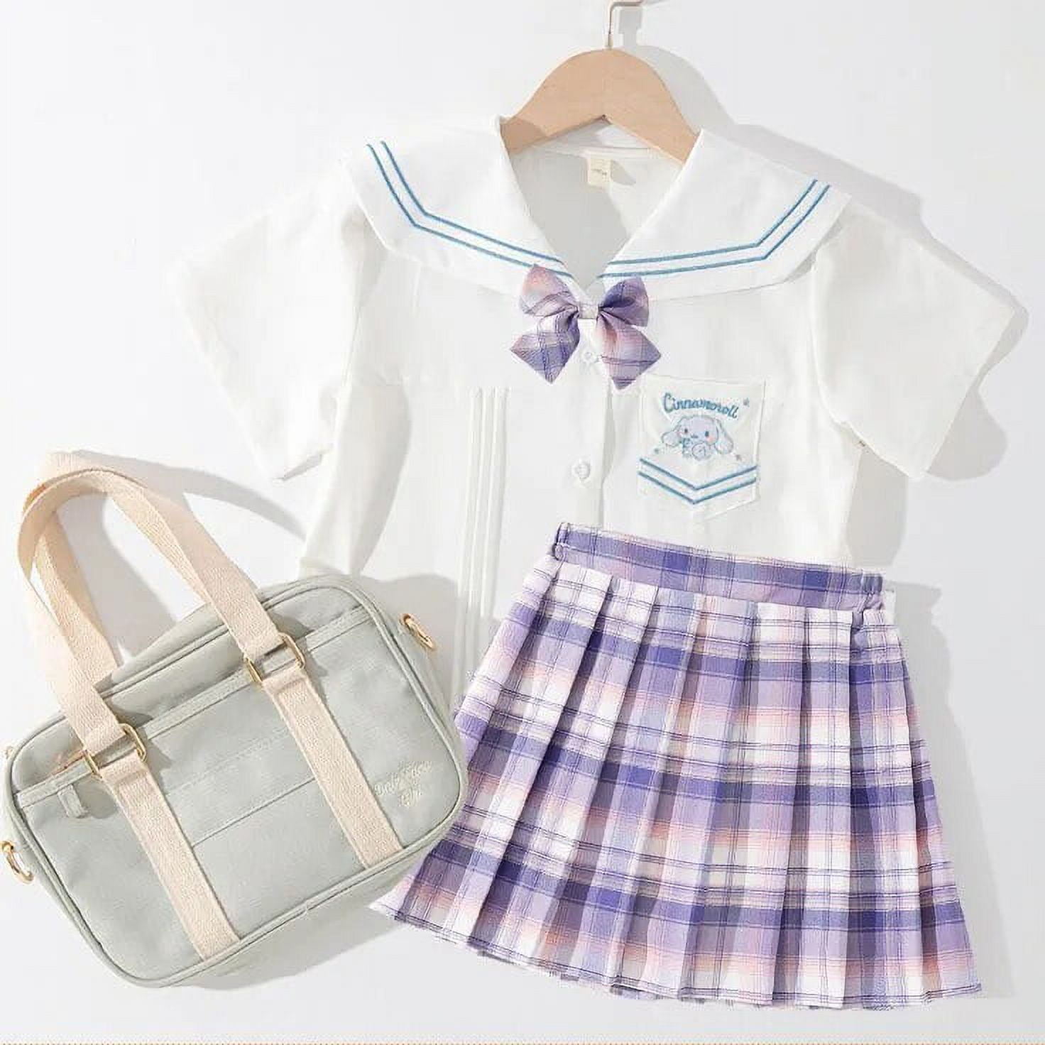 Sanrio Cinnamoroll School Uniform Set Anime Kawaii Summer Cute Maid ...