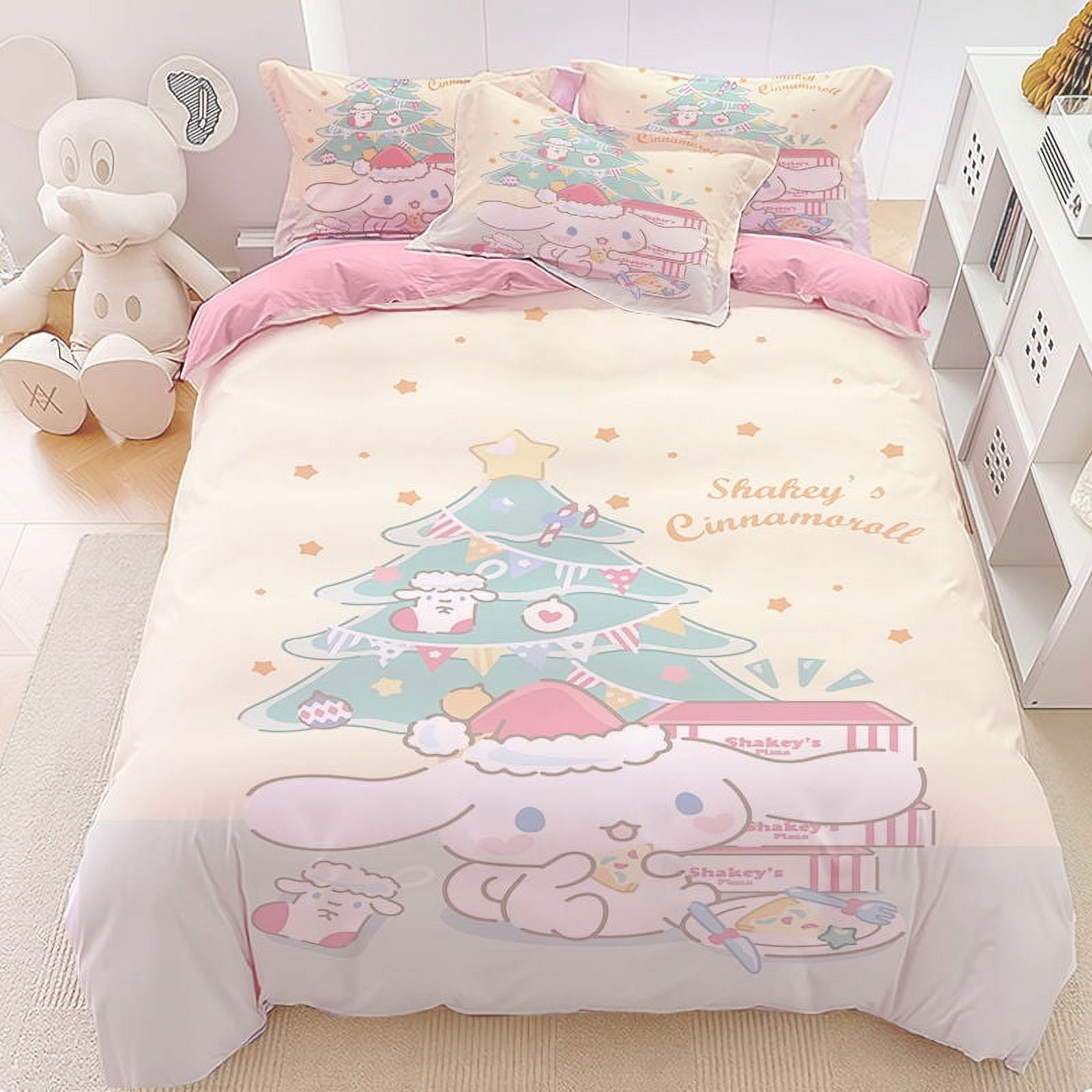 Sanrio Cinnamoroll Summer Cartoon Four-piece Set Cute Kuromi Melody Bed ...
