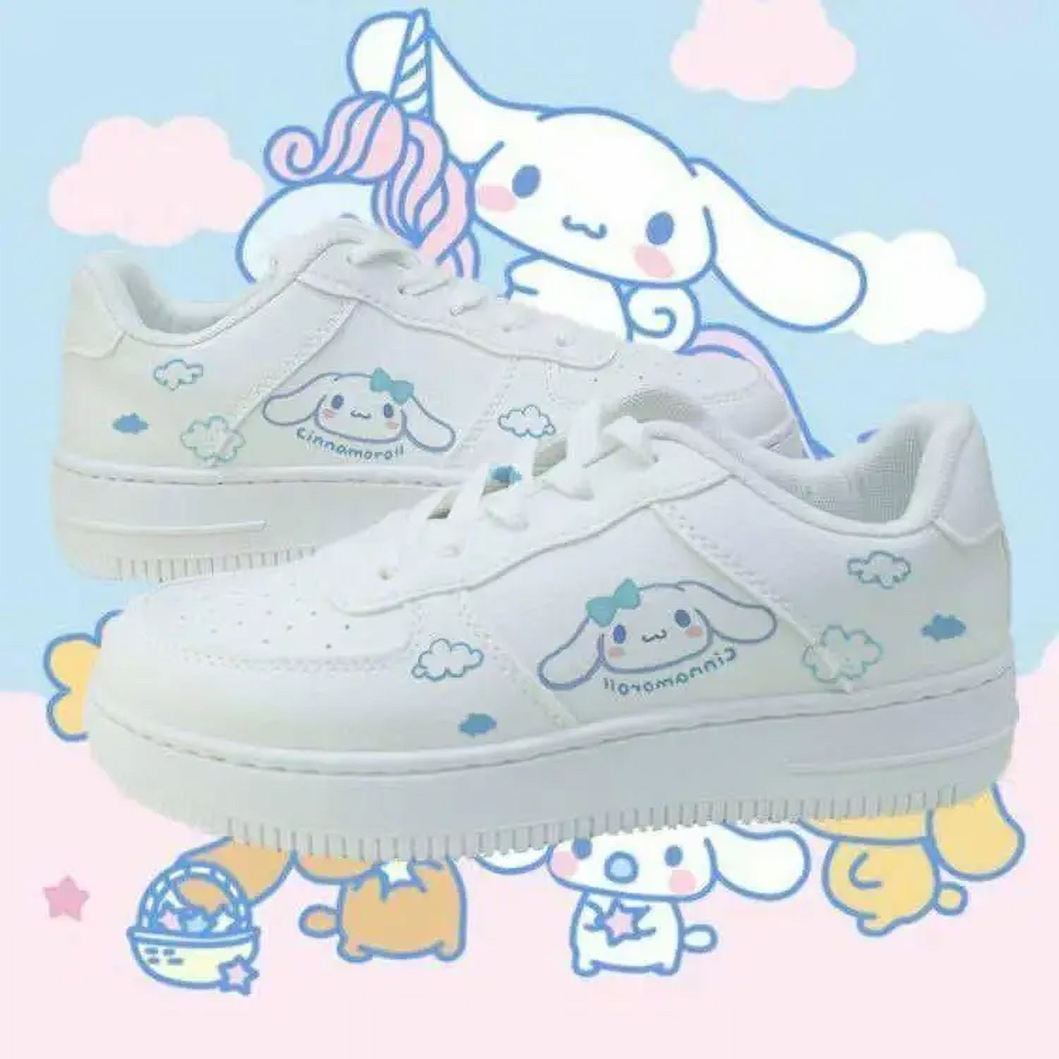 Sanrio Cinnamoroll Summer New White Shoes Co-branded Modified Niche ...