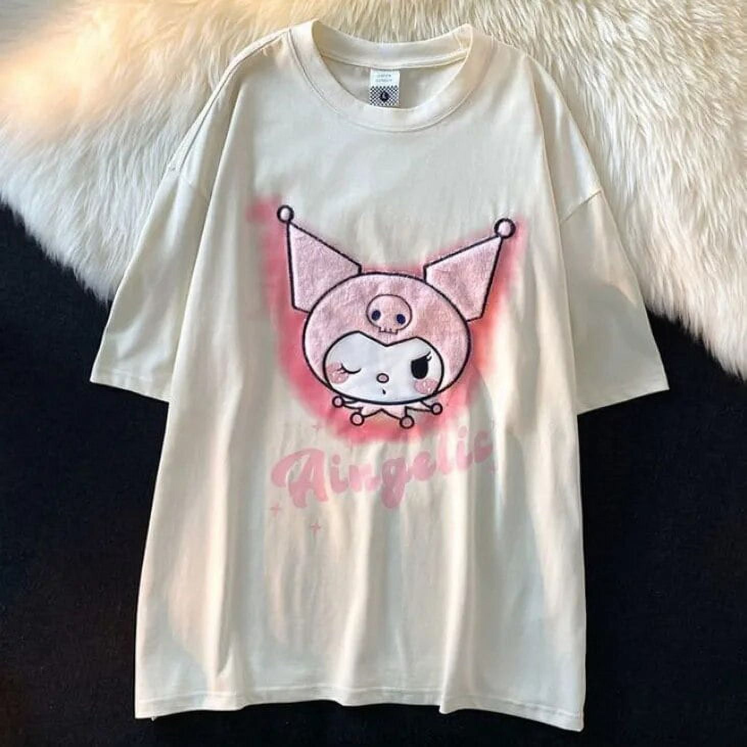 Sanrio Cinnamoroll Woman T-shirts Cotton Summer Anime Y2k Kawaii Short ...