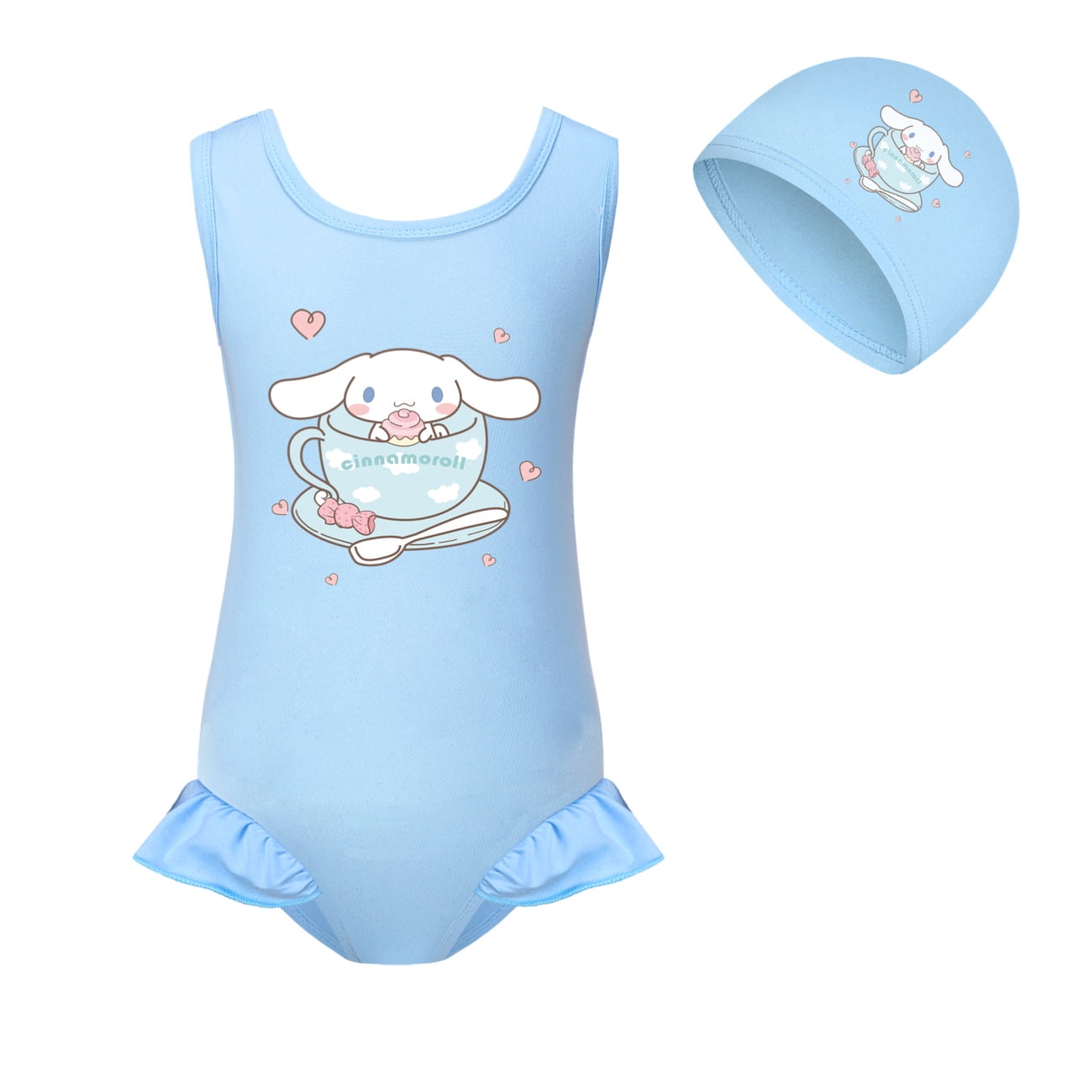 Sanrio Cinnamoroll Kawaii Anime Cartoon Swimwear One Piec Beach Wear