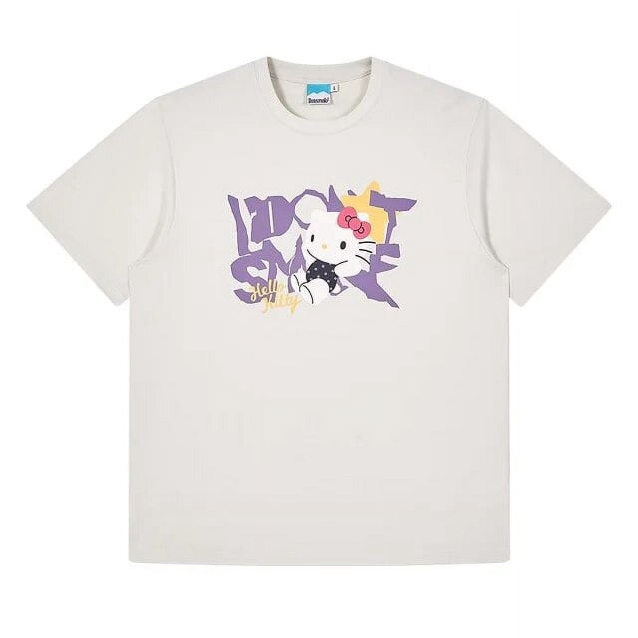 Sanrio Clothes Hello Kitty T-shirts Women Fashion Tops Summer Short ...