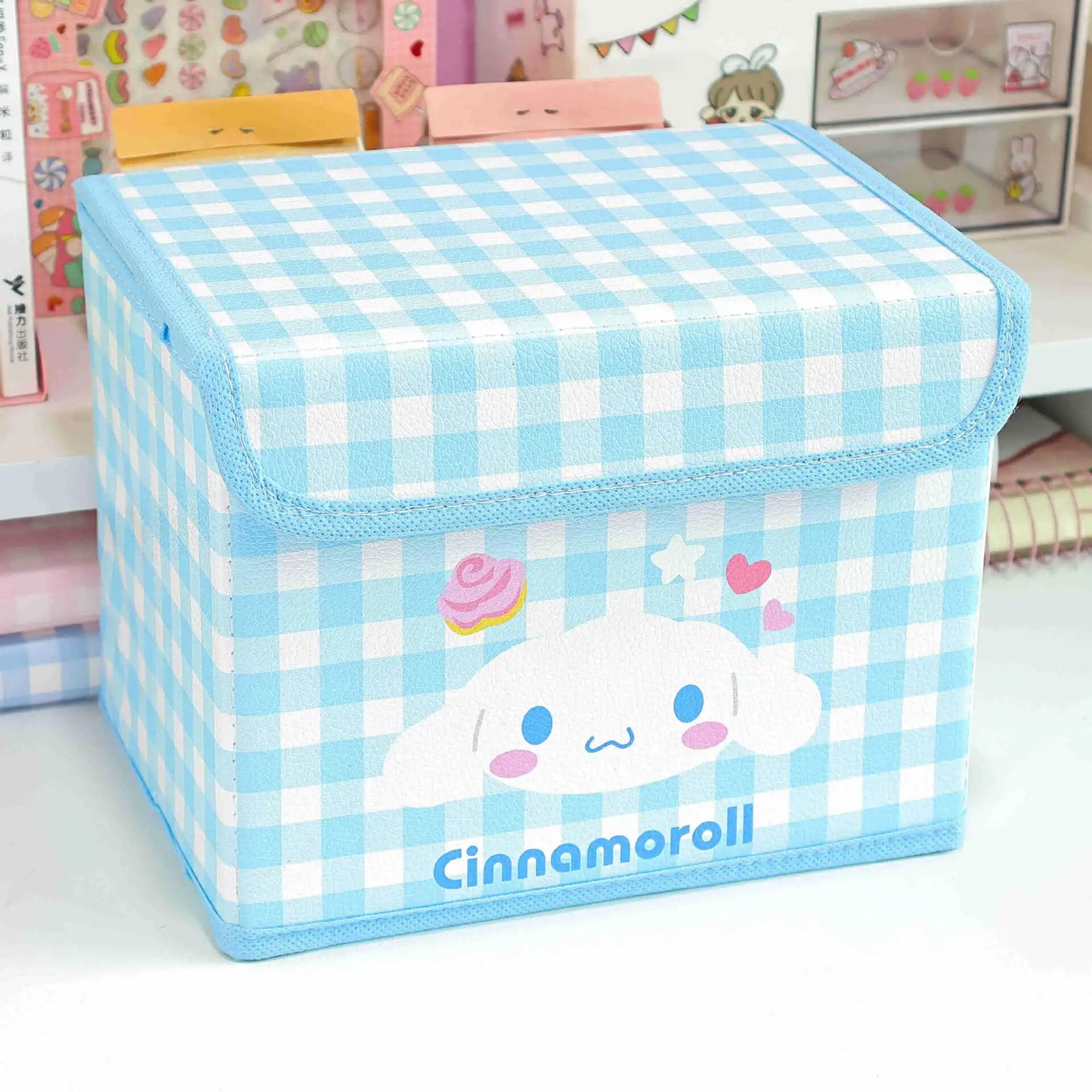 Sanrio Collapsible Storage Bin with Lid Hello Kitty Decorative ...