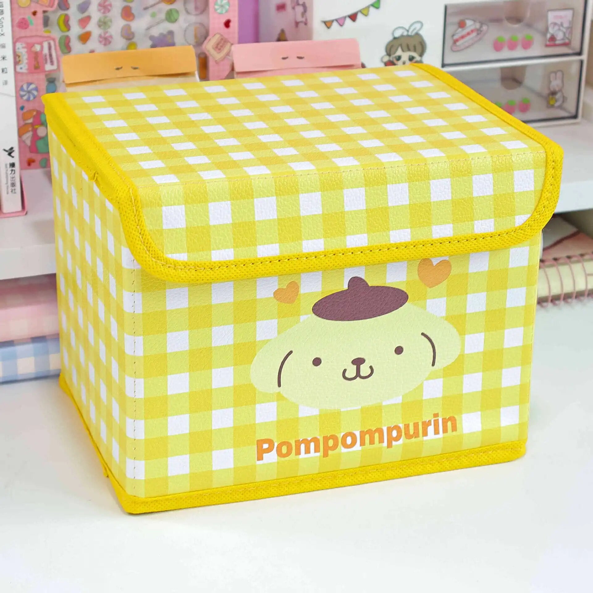 Sanrio Collapsible Storage Bin with Lid Hello Kitty Decorative ...
