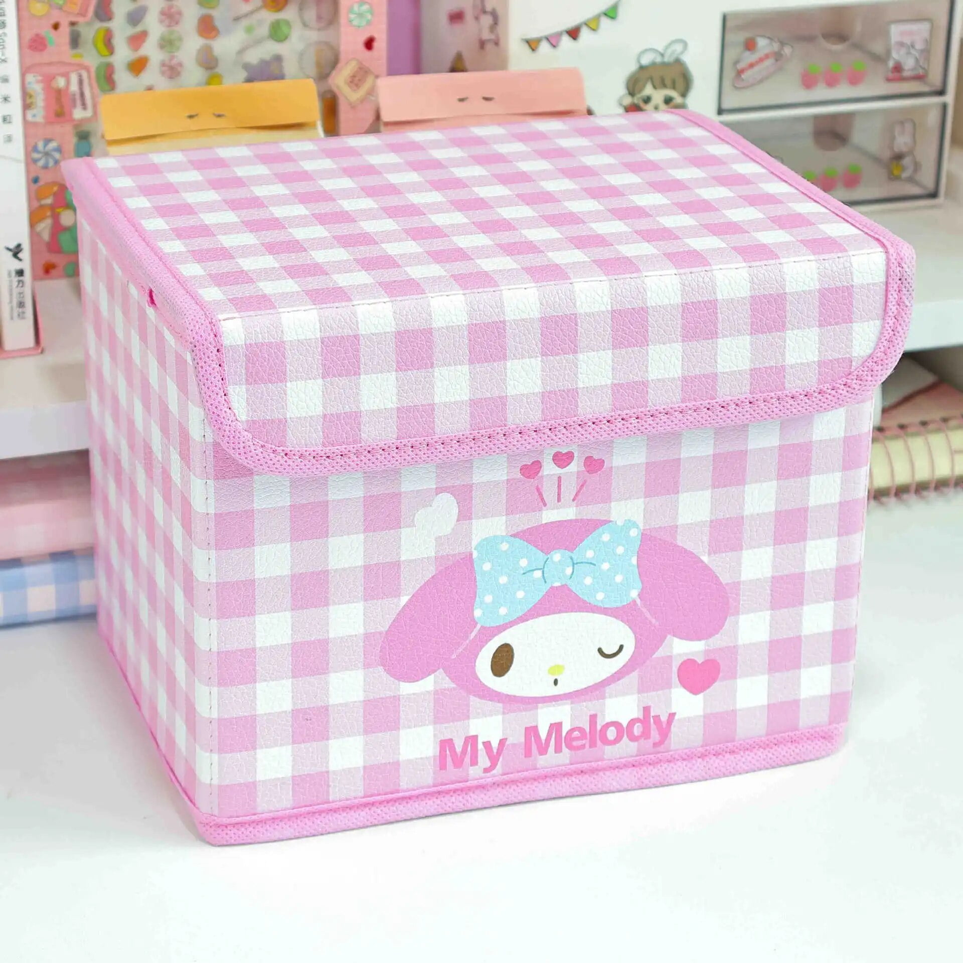 Sanrio Collapsible Storage Bin with Lid Hello Kitty Decorative ...