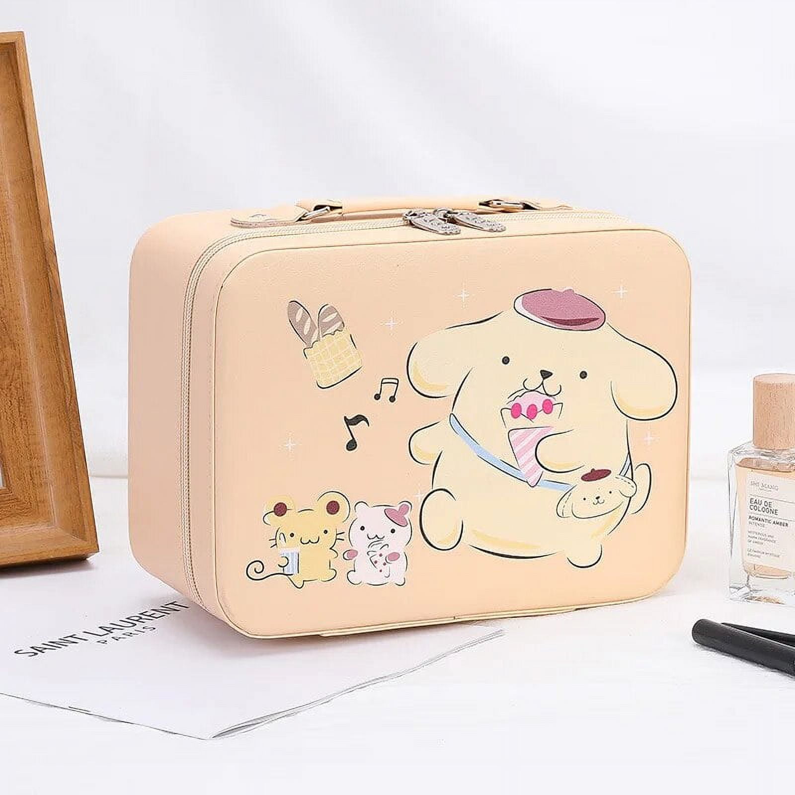 Sanrio Cosmetic Bag Kawaii Hello Kitty My Melody Kuromi Waterproof PU ...