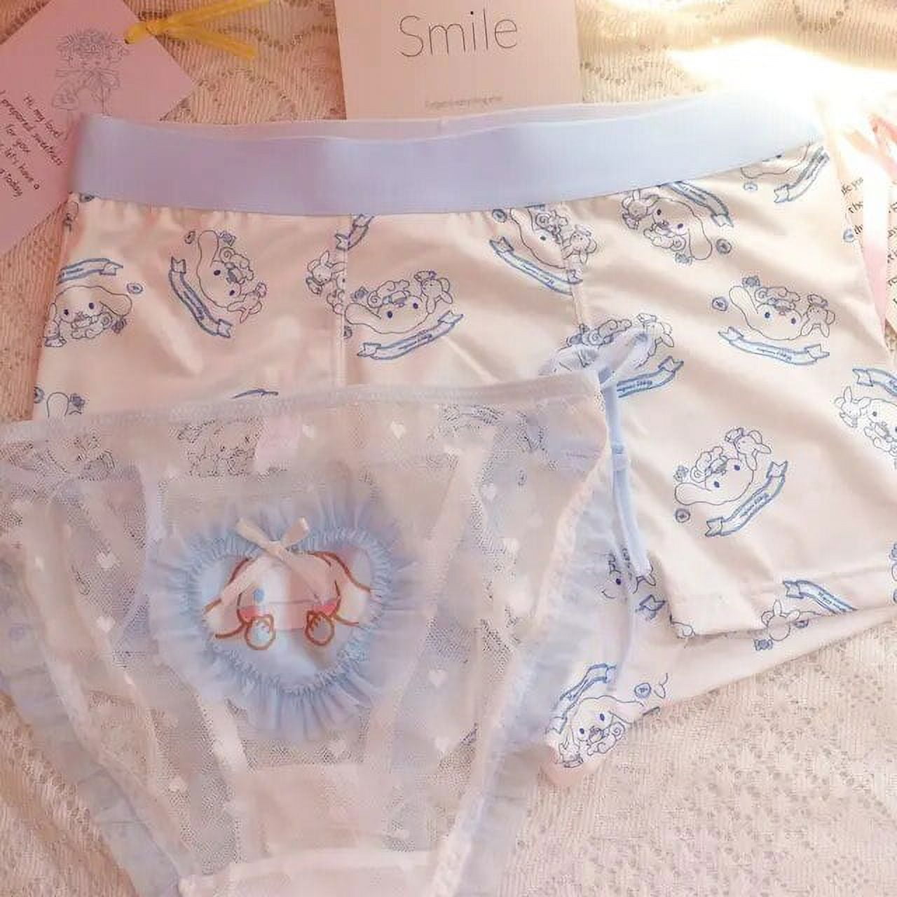 Sanrio Couple Underwear Set Kuromi Cinnamoroll Kawaii Sexy Women‘s