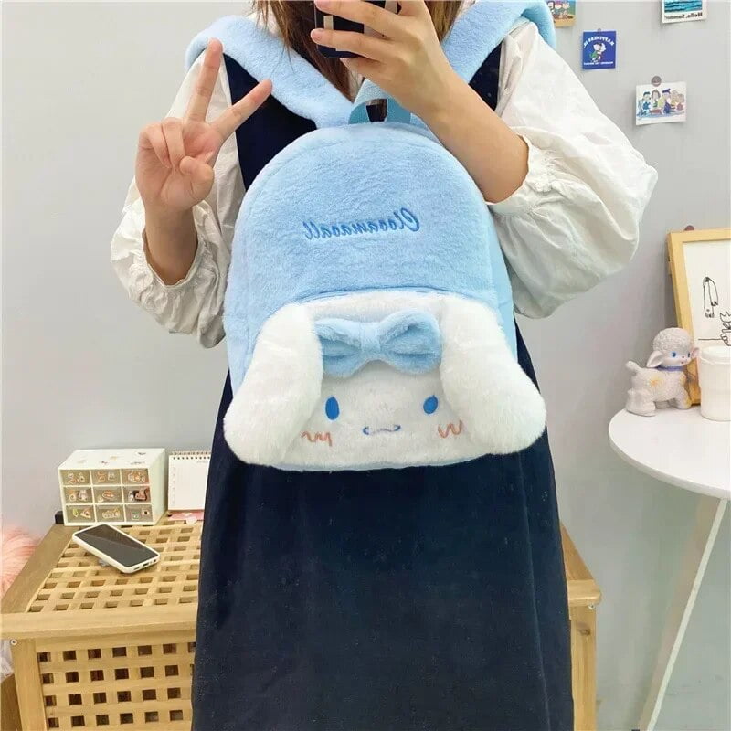 Sanrio Cute Backpack Blue Cinnamoroll Pink My Melody Black Kuromi ...