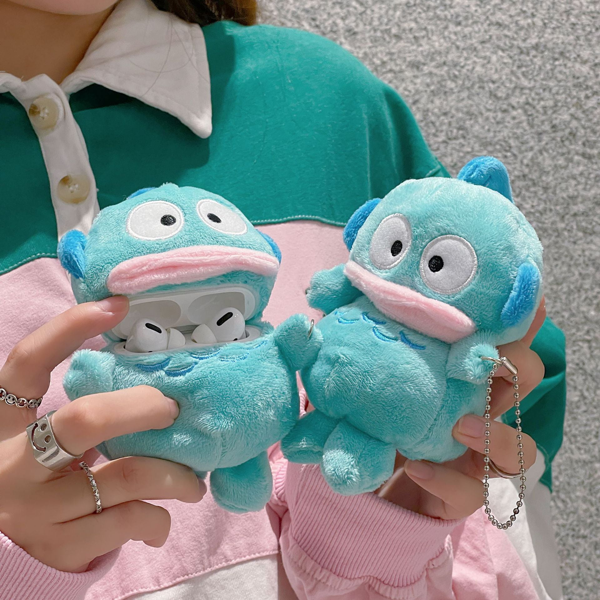 Sanrio Cute Cartoon Plush Hangyodon Earphone Case For AirPods 3 Soft ...