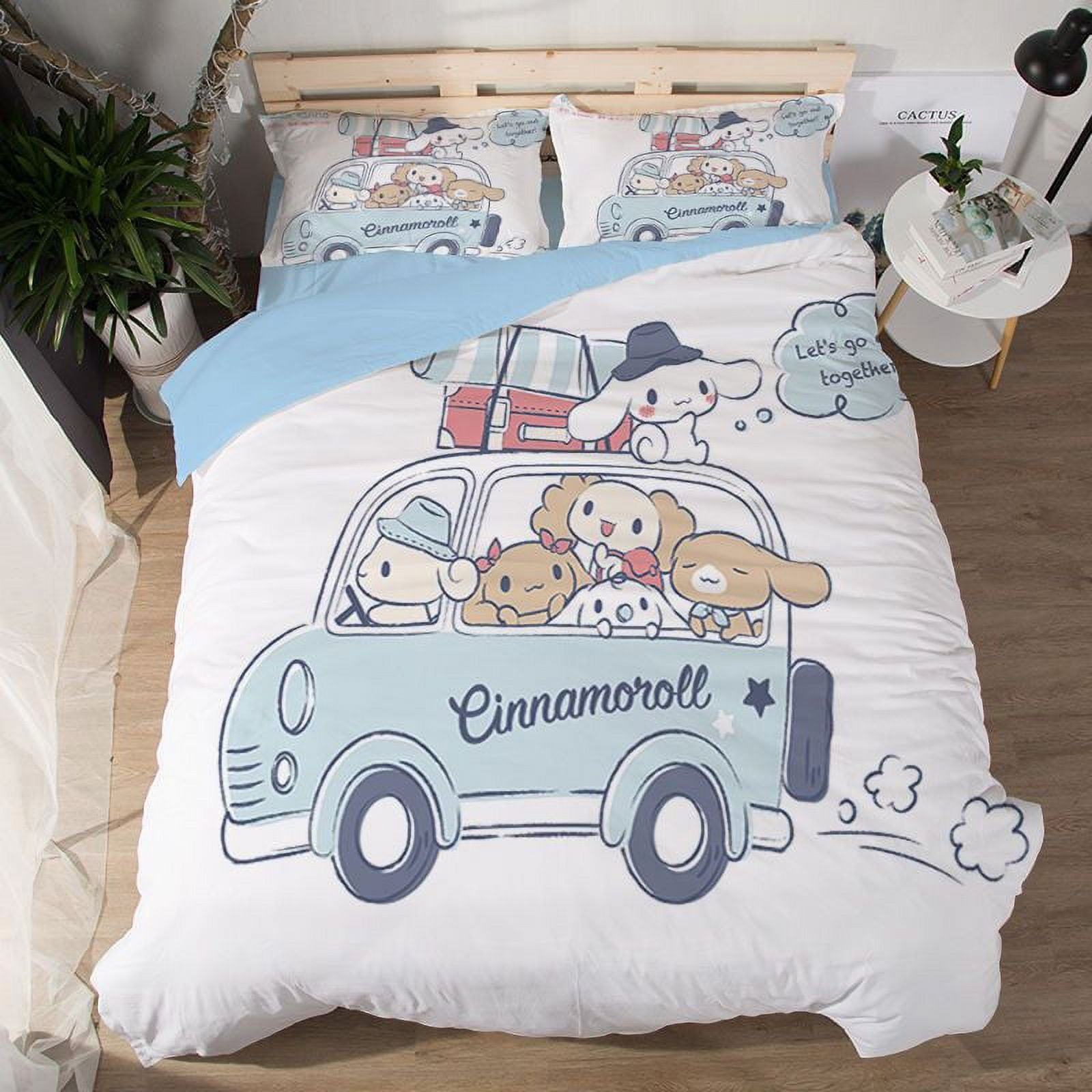 Sanrio Cute Cinnamon Roll Bed Four-piece Set Cartoon Bed Sheet Quilt ...