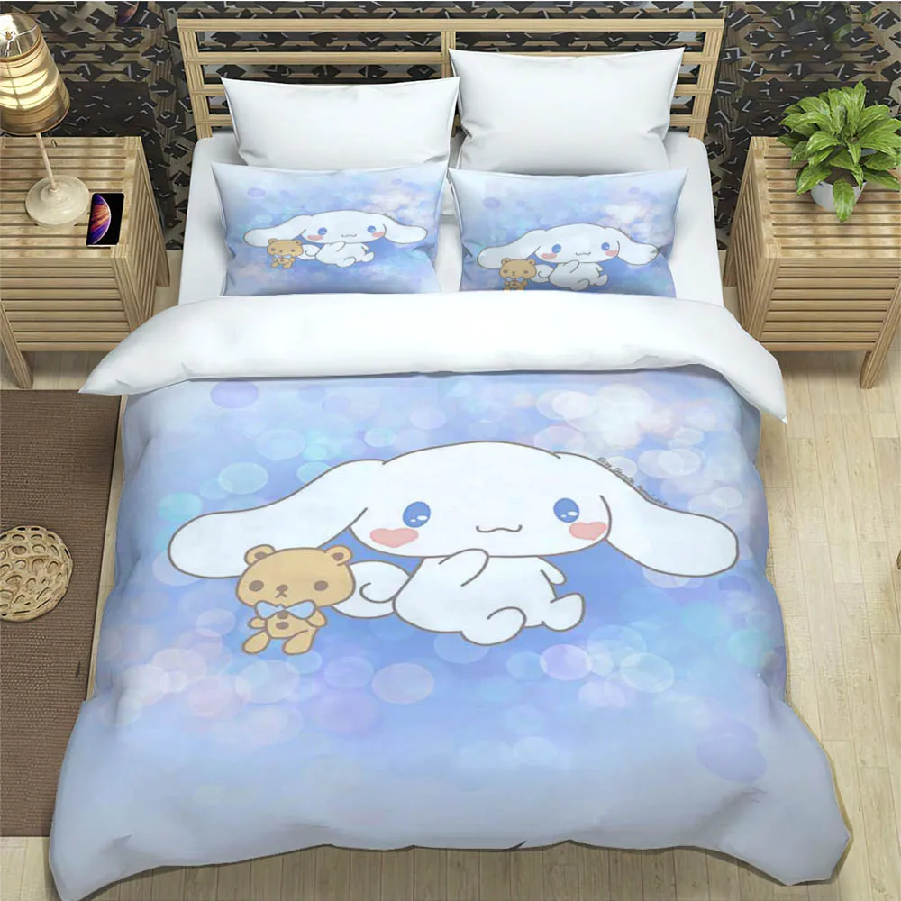Sanrio Cute Cinnamoroll Bedding Sets exquisite bed supplies set duvet ...