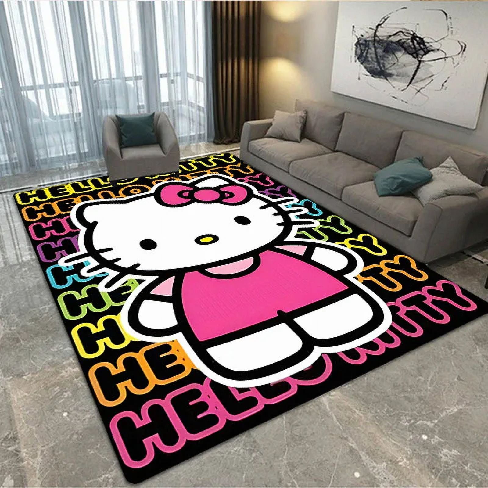 Sanrio Cute Hello Kitty printed carpet mats Non-slip carpet outdoor ...