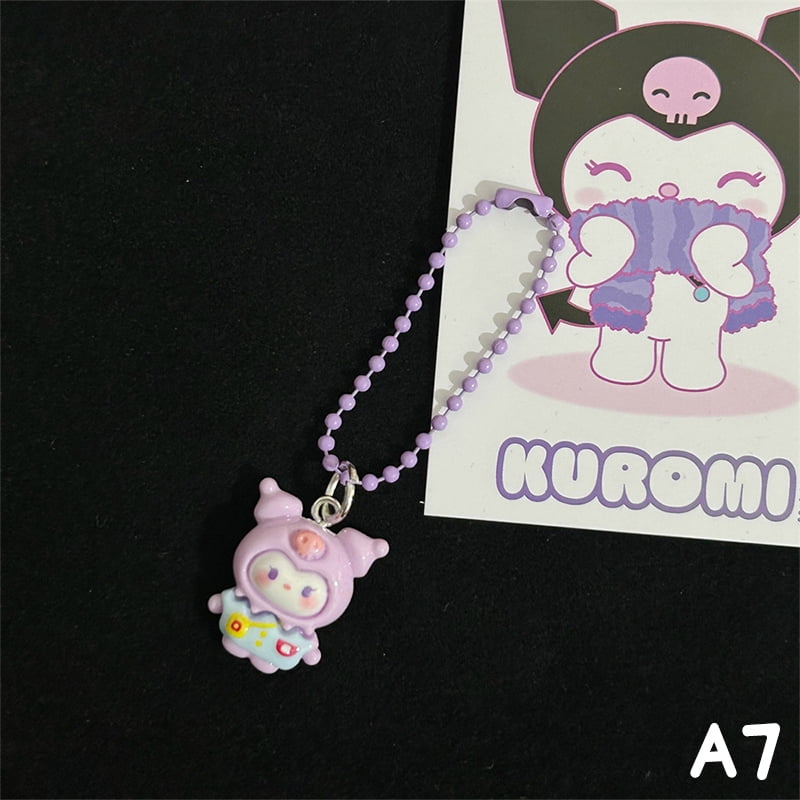 Sanrio Cute Kawaii Cartoon Kuromi My Melody Cinnamon Dog Resin Keychain ...