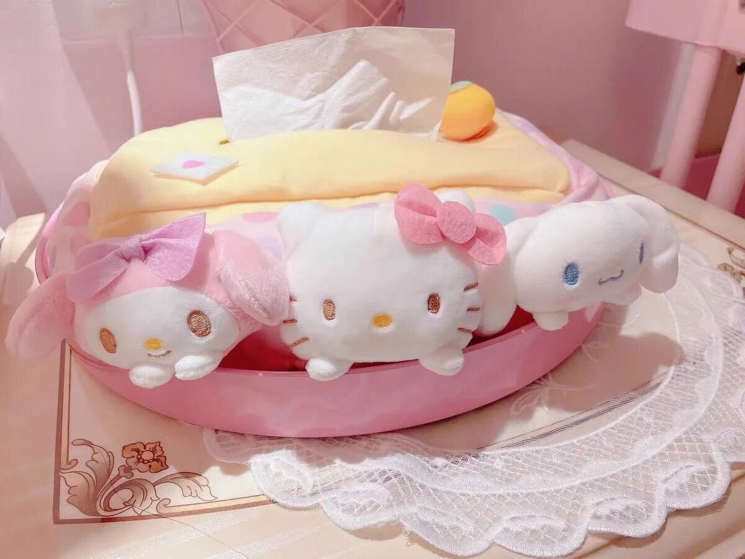 Sanrio Cute Plush Desktop Storage Tissue Set Drawer Box Cogimyun ...