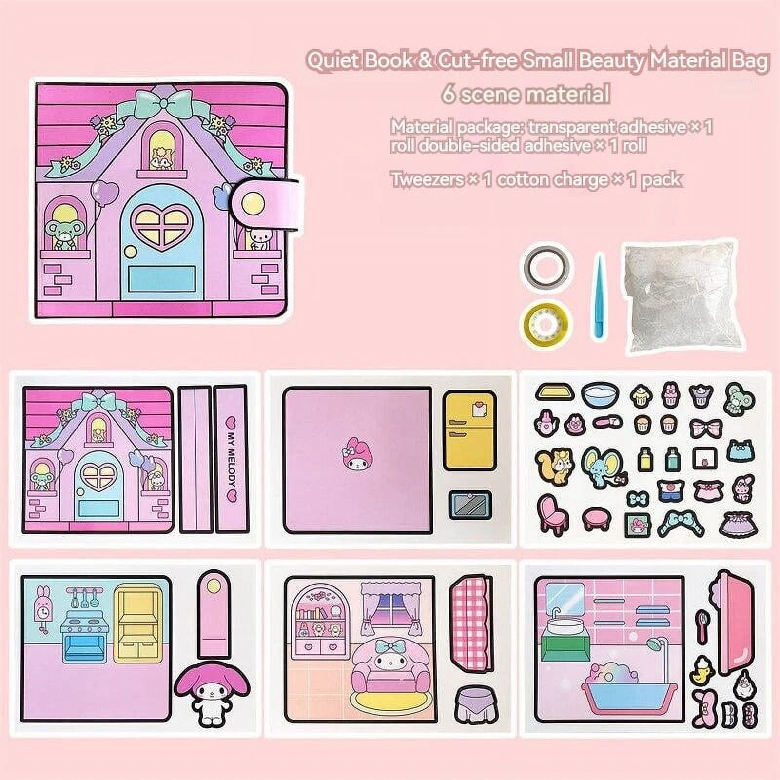 Sanrio DIY Quiet Book Kuromi Cinnamoroll Melody Handmade Semi-Finished ...