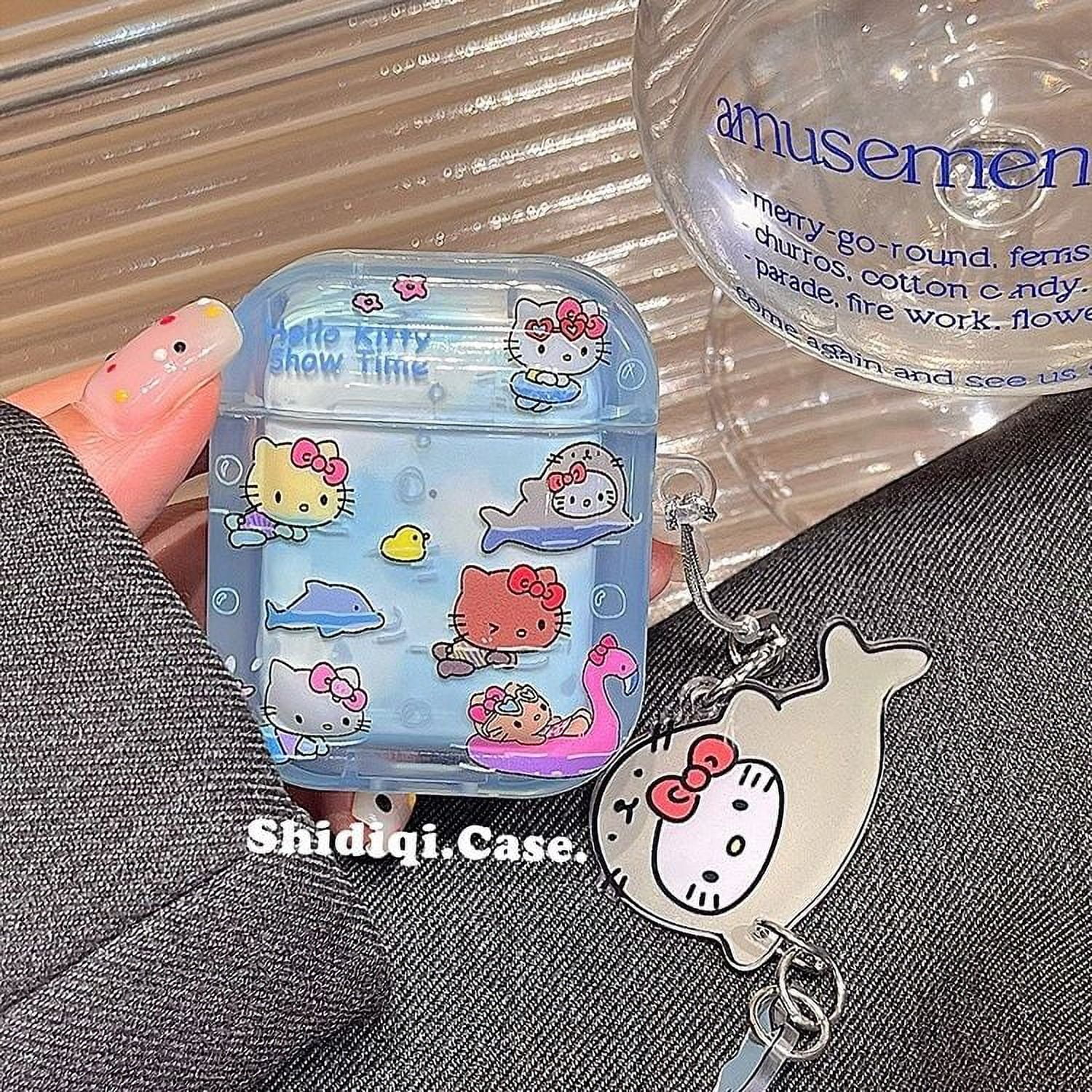 Sanrio Dolphin Swimming Hello Kitty Cute Earphone Case for Apple ...
