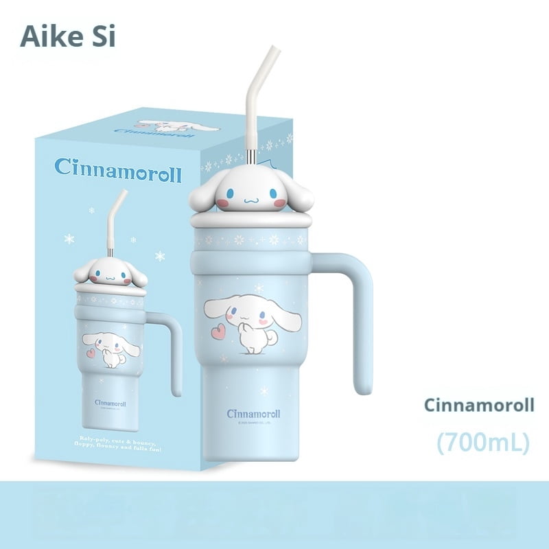 Sanrio Faimly Hellokitty Cinnamoroll Meldy 700ml Straw Cup Anime ...