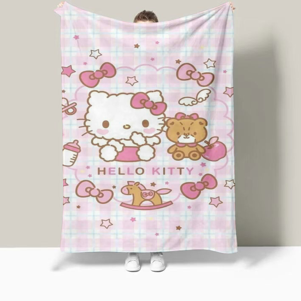 Sanrio Family Print Blanket Cute Soft and Comfortable Nap travel work ...