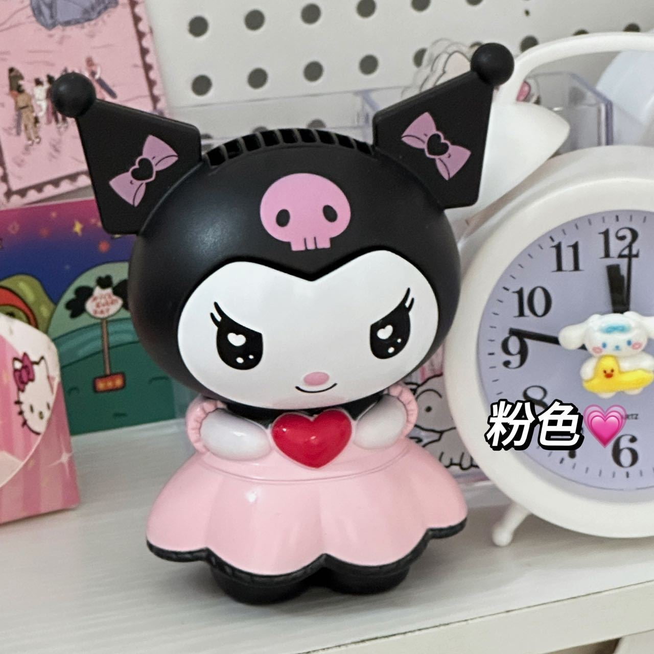 Sanrio Fans Hello Kitty Kuromi Hanging Mini Usb Portable Fan Cartoon ...