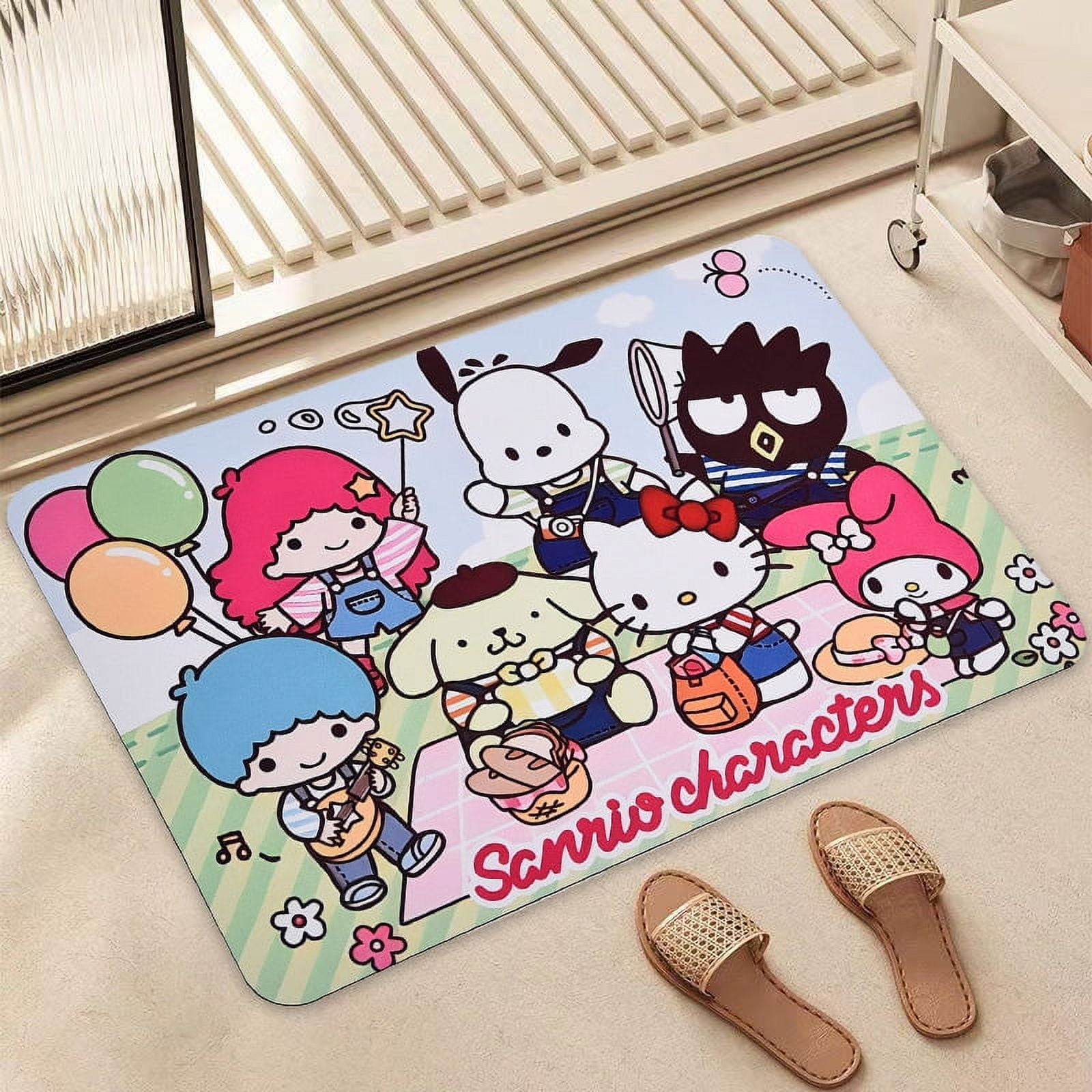 Sanrio Floor Mat Kuromi Kawaii My Melody Cartoon Cute Decoration Carpet ...