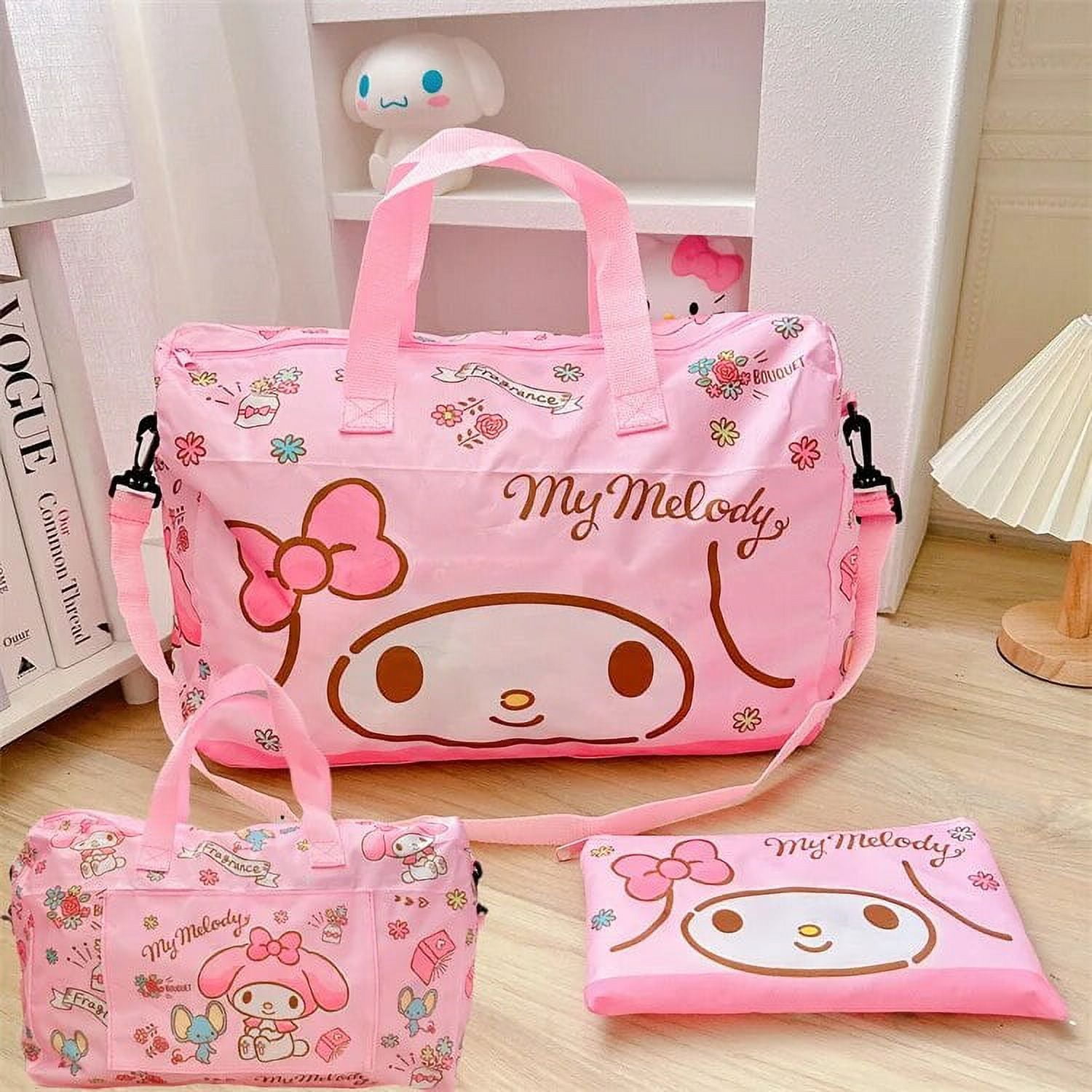 Sanrio Foldable Travel Bag Hello Kitty Cinnamoroll Kuromi Luggage ...