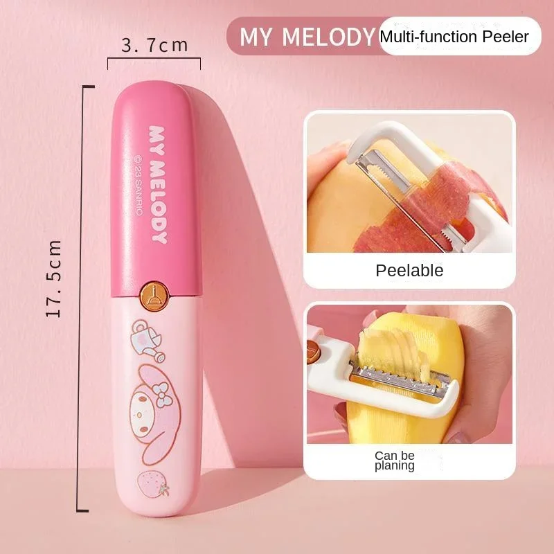Sanrio Fruit Peeling Knife Anime Cartoon Hello Kitty kuromi Cinnamoroll ...