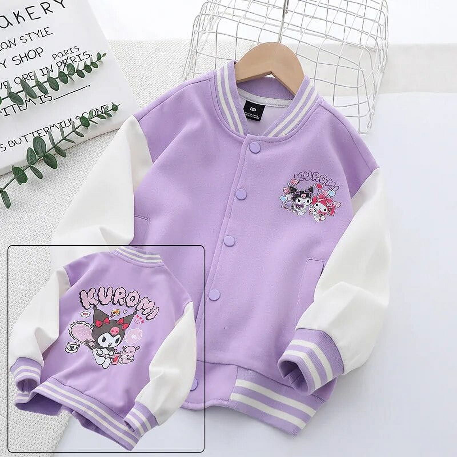 Sanrio Girls Baseball Uniform Kawaii Anime Fashion Kuromi My Melody ...