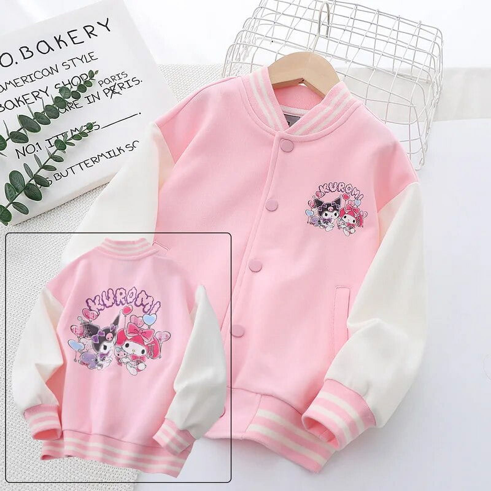 Sanrio Girls Baseball Uniform Kawaii Anime Fashion Kuromi My Melody ...