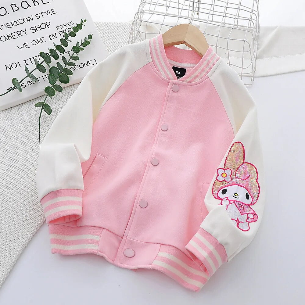 Sanrio Girls Baseball Uniform Kawaii Anime Fashion Kuromi My Melody ...