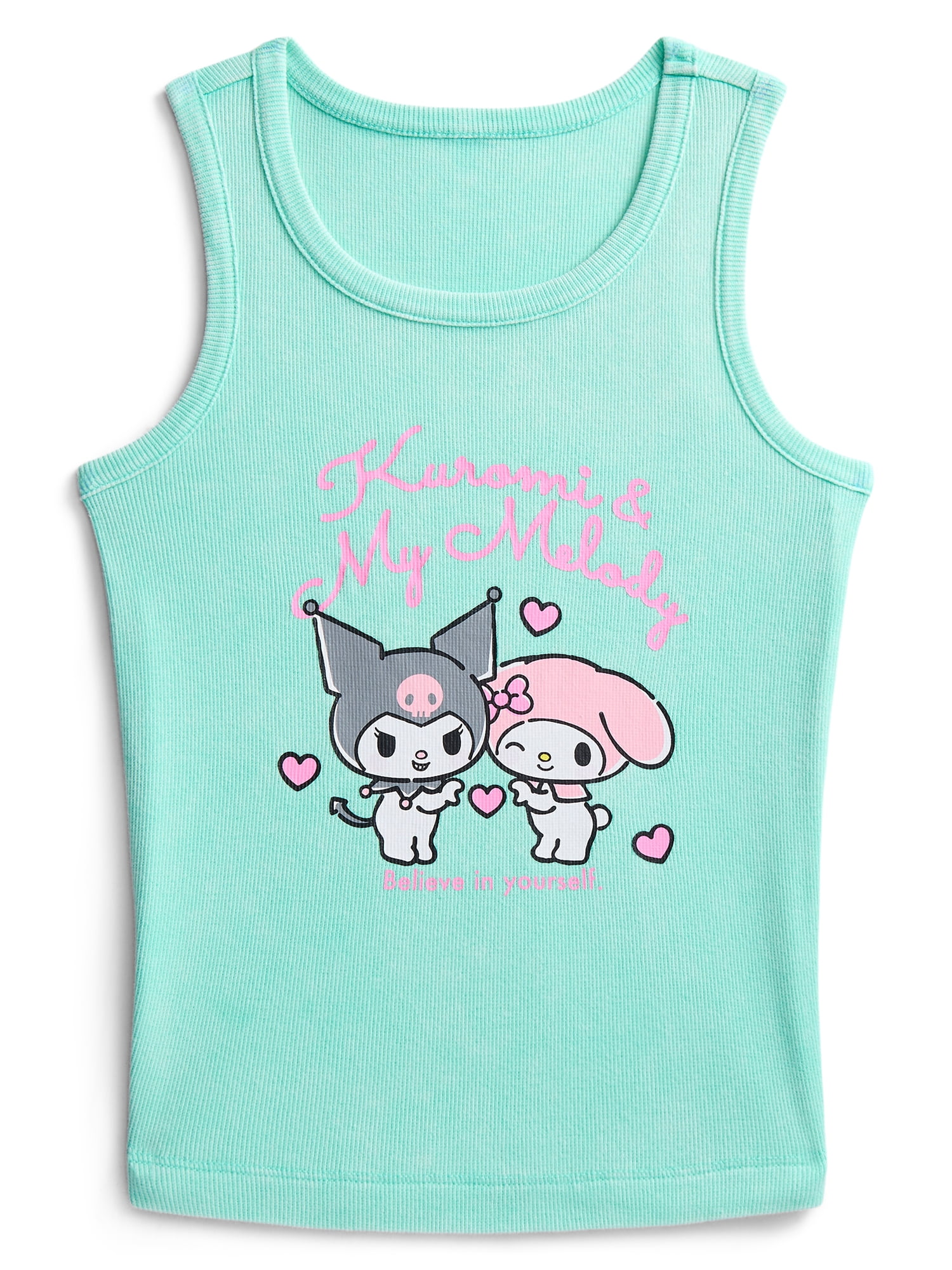 Sanrio My Melody and Kuromi Girls Mineral Wash Graphic Tank Top, Sizes ...