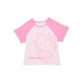 Sanrio Hello Kitty Girls Raglan Graphic Tee with Short Sleeves, Sizes 4-16 - Walmart.com