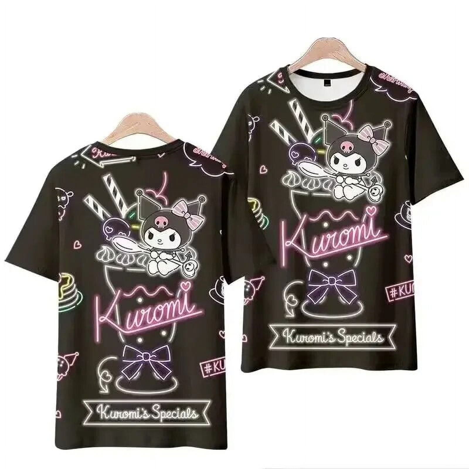 Sanrio Gothic Tee Kuromi Print Unisex Oversized T Shirt Relaxed Summer ...