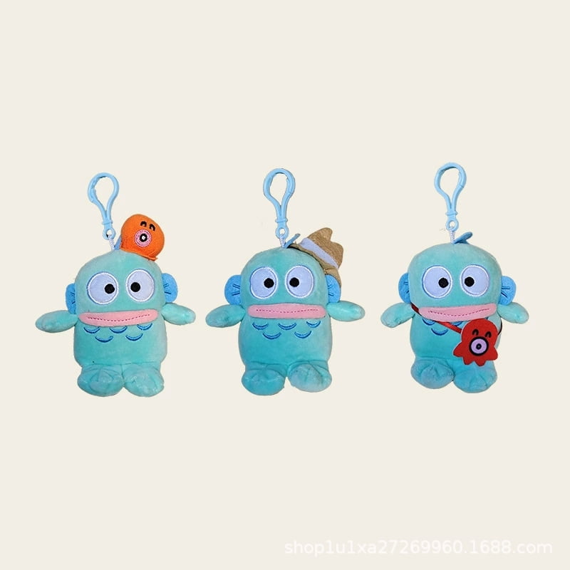 Sanrio Hangyodon doll clown fish pendant plush toy doll half-fish ...
