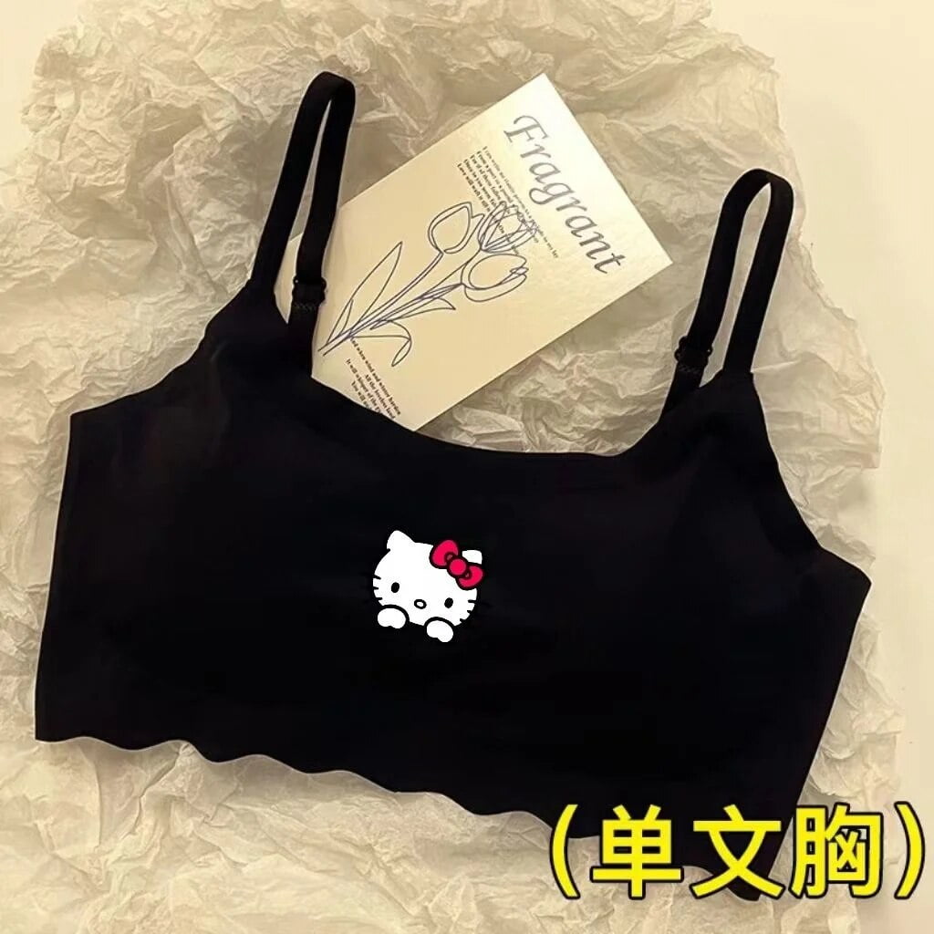Sanrio Hello Kitty 2 Pcs Cute Bra & Brief Sets of Ice Silk Underwear ...