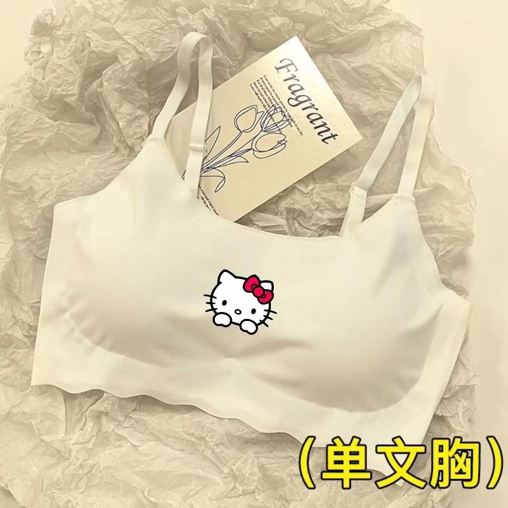 Sanrio Hello Kitty 2 Pcs Cute Bra & Brief Sets of Ice Silk Underwear ...