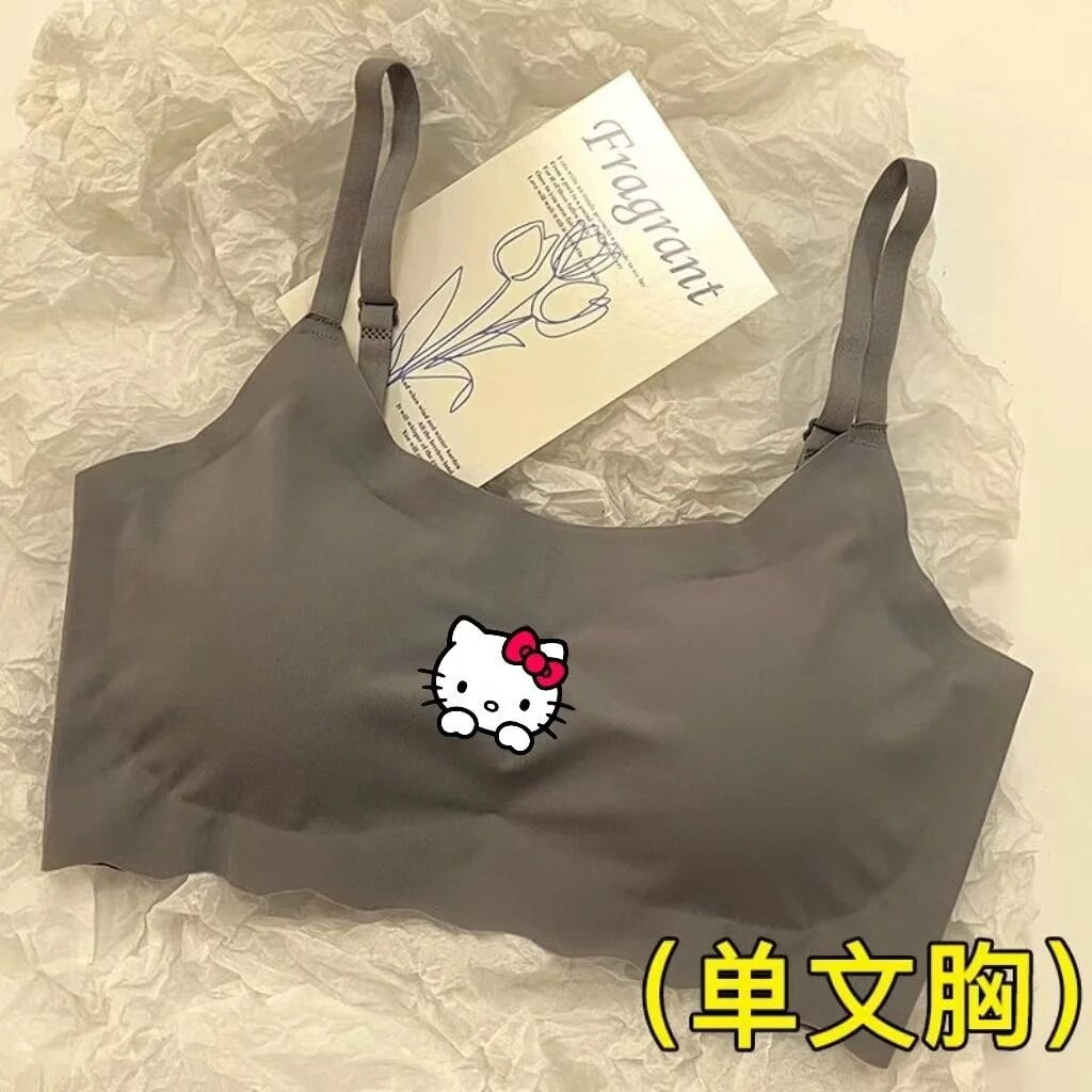 Sanrio Hello Kitty 2 Pcs Cute Bra & Brief Sets of Ice Silk Underwear ...