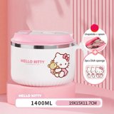 Sanrio Hello Kitty 304 Stainless Steel Instant Noodle Bowl with Handle Lid Cartoon Melody ...