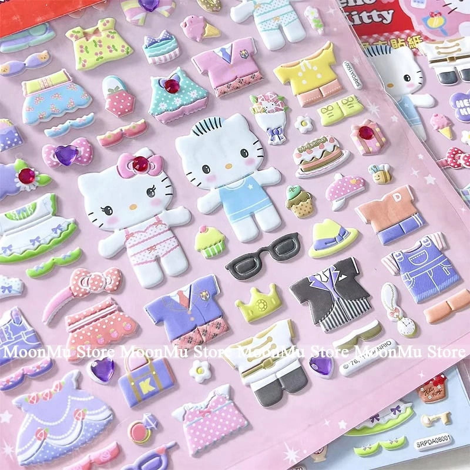 Sanrio Hello Kitty 3D Dress Up Stickers Cartoon Kt Cat Guka Hand ...