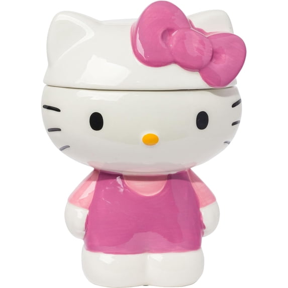 Sanrio Hello Kitty 3D Sculpted Ceramic Cookie Snack Jar (Large ...