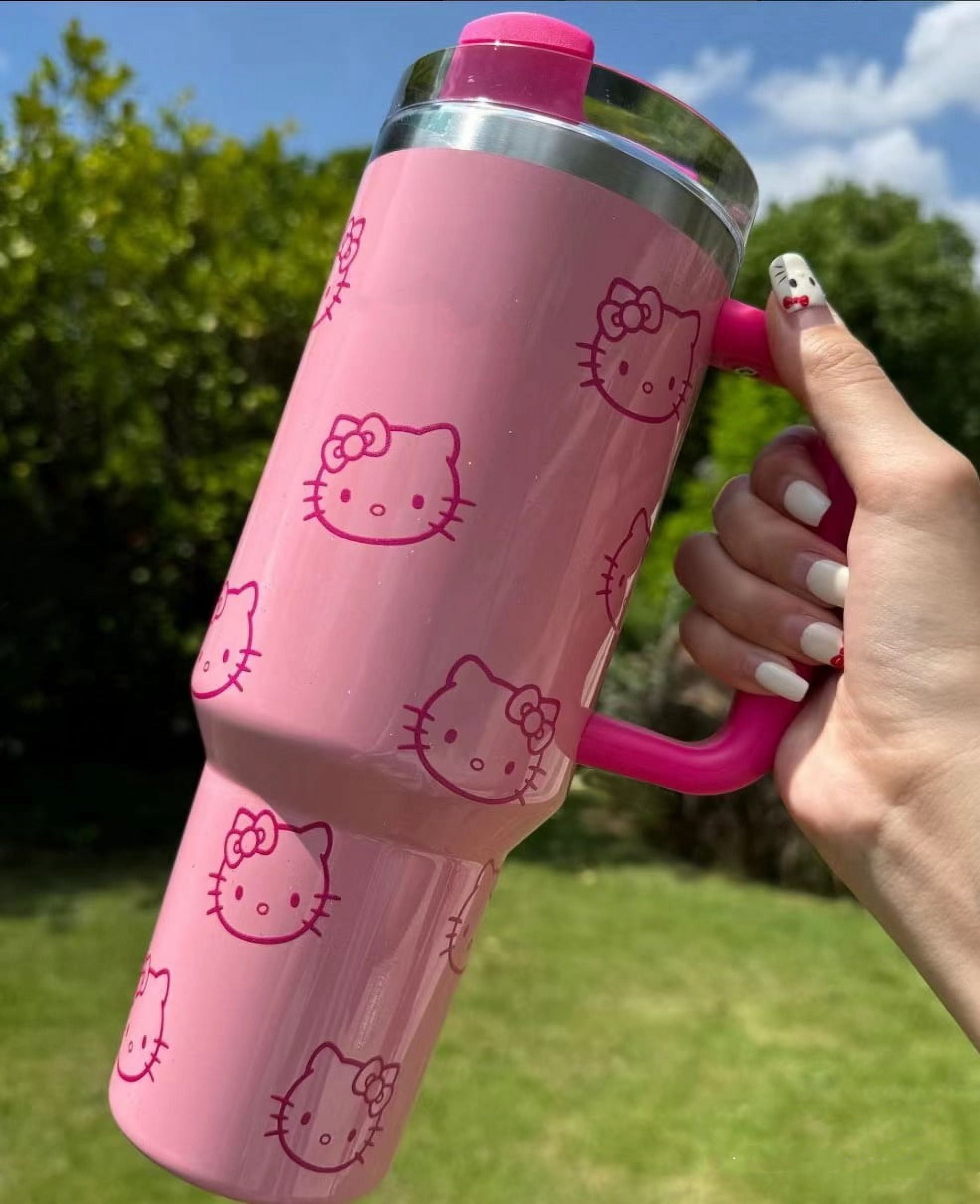 Sanrio Hello Kitty 40Oz Travel Tumbler Stainless Steel Vacuum Insulated ...