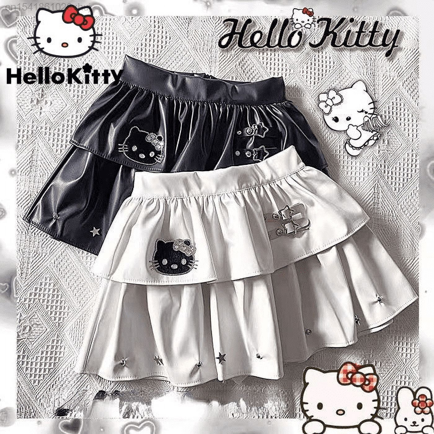 Sanrio Hello Kitty Aesthetic Skirts Y2k Cute Vintage Short Skirt Woman ...