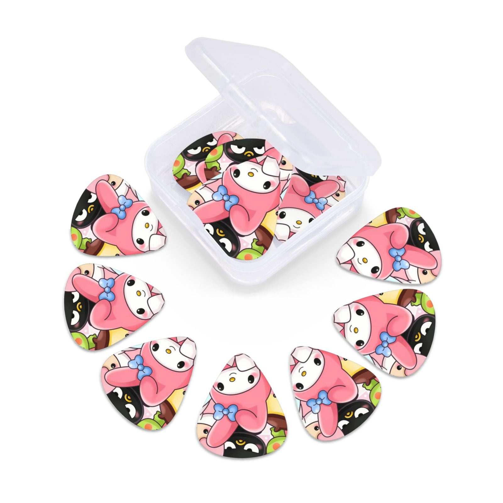 Sanrio Hello Kitty And Friends 12 Piece Guitar Picks Set With Holder ...