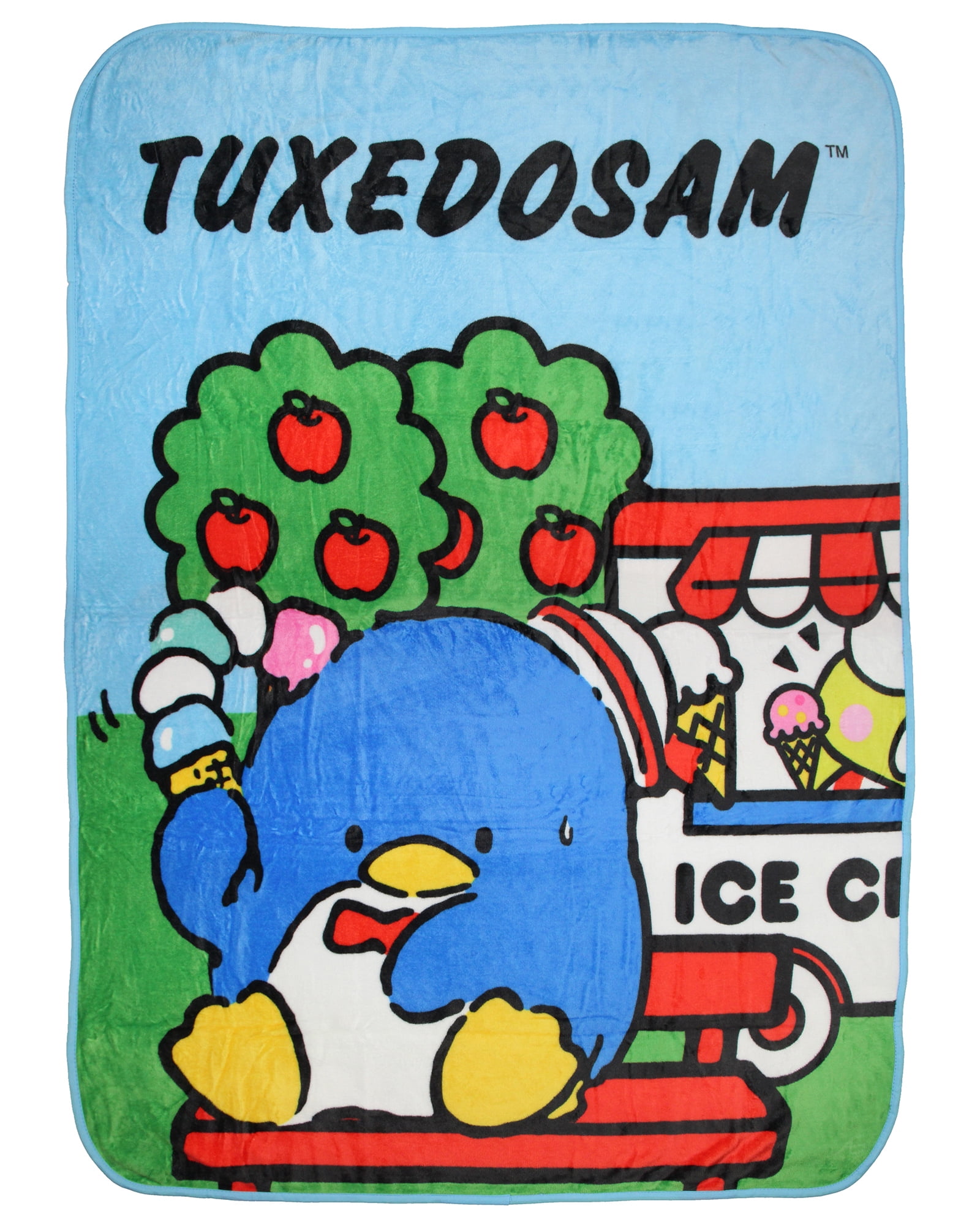 Sanrio Hello Kitty And Friends Blanket Tuxedo Sam Penguin Plush Fuzzy ...