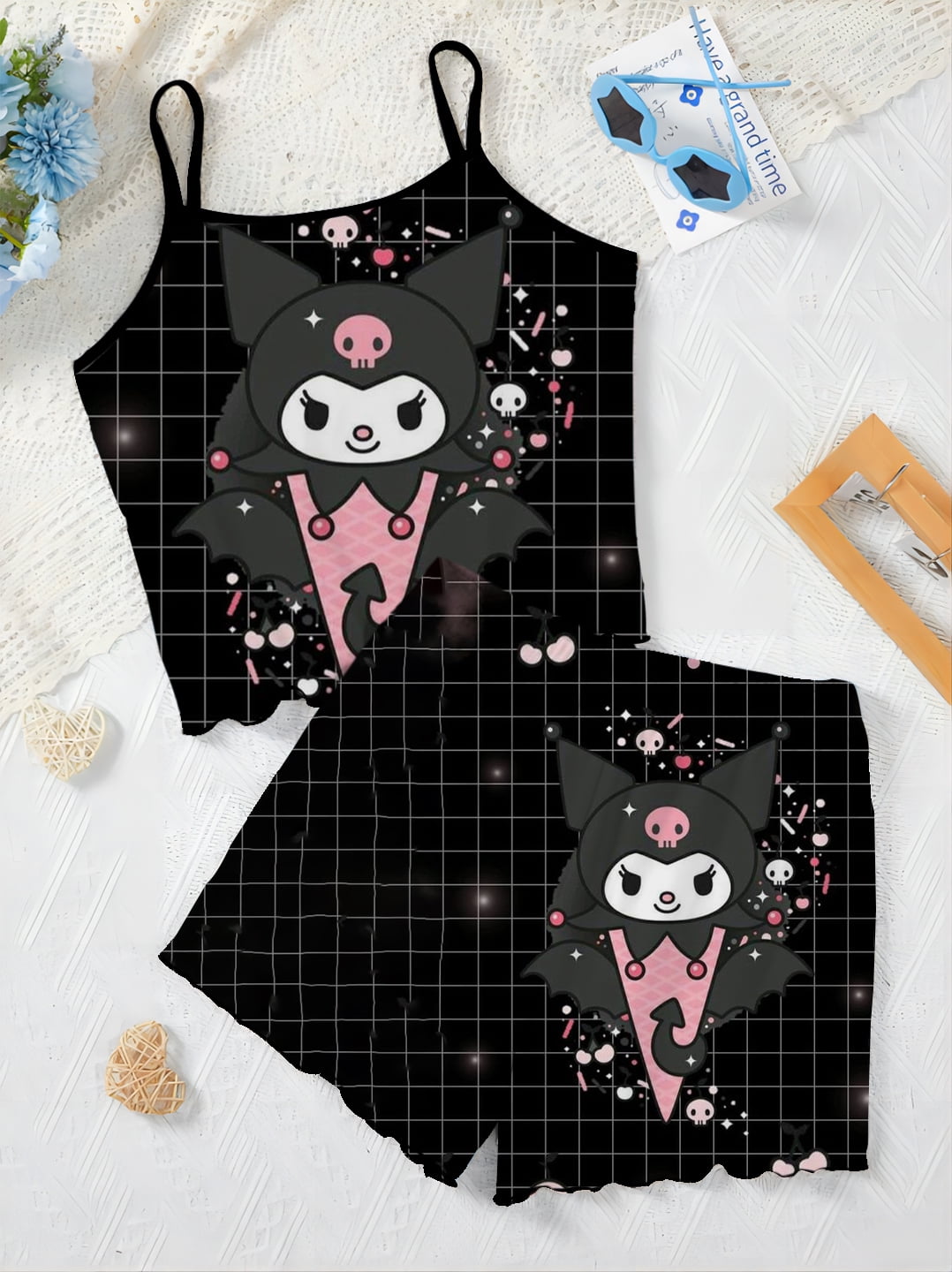 Sanrio Hello Kitty Anime Costumes Matching-two-piece-clothing Set of ...