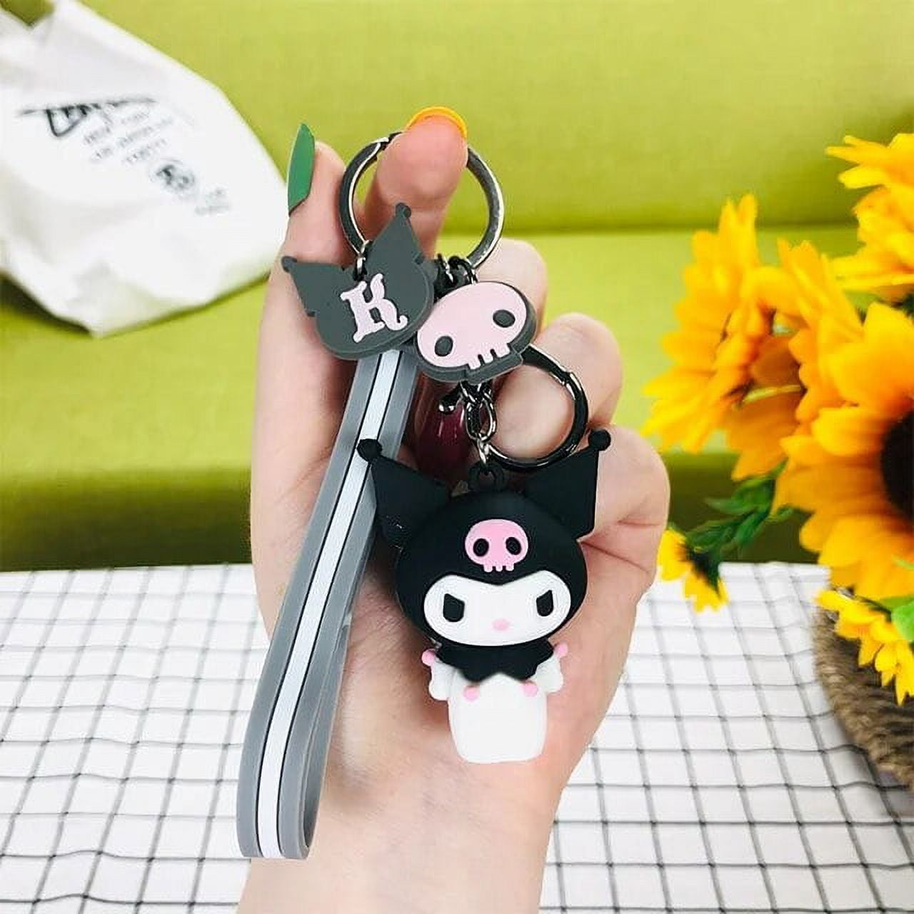 Sanrio Hello Kitty Anime Figurine Kawaii Cat My Melody Rubber Pom Purin ...